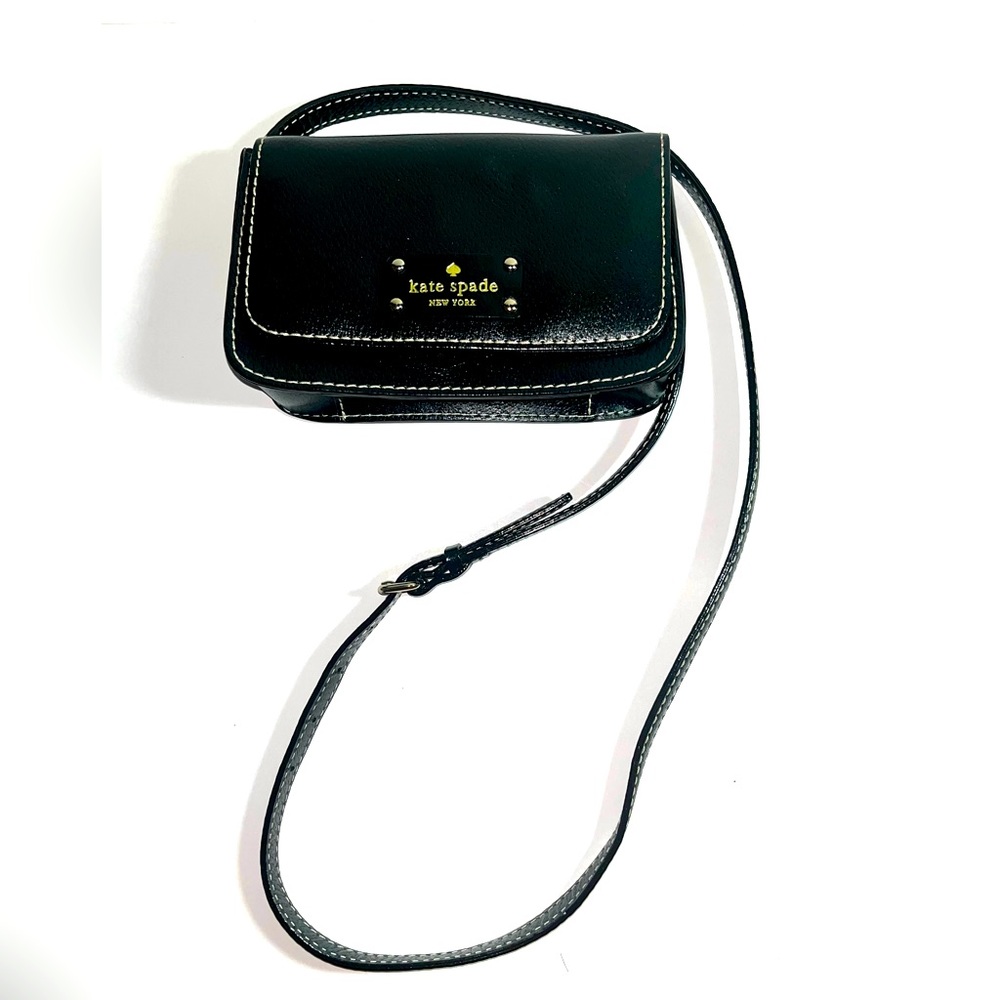 Kate Spade Wellesley Flynn Black Leather Crossbody - Gem